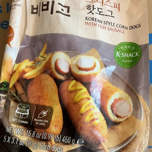 Bibigo Korean Style Corn Dogs With Fish Sausage