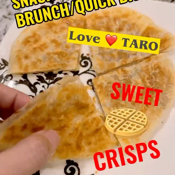 Crispy Taro Pancake 🥞🥥🥭🍇🫓🧇