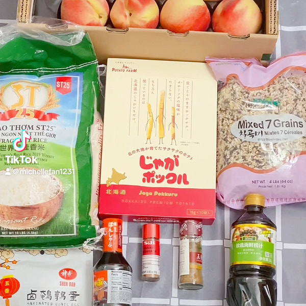 White peach gift box, three brothers French fries, seven grain rice ...