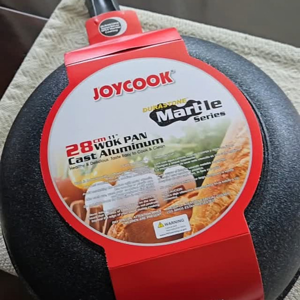 Joy Cook Durastone Marble Coated Cast Aluminum Wok